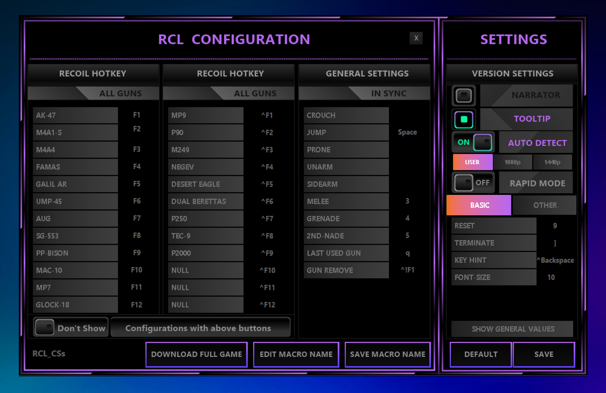 Csgo Recoil Script With Automatic Gun Detection Vip Rclmacro Engine Autodetection Maker